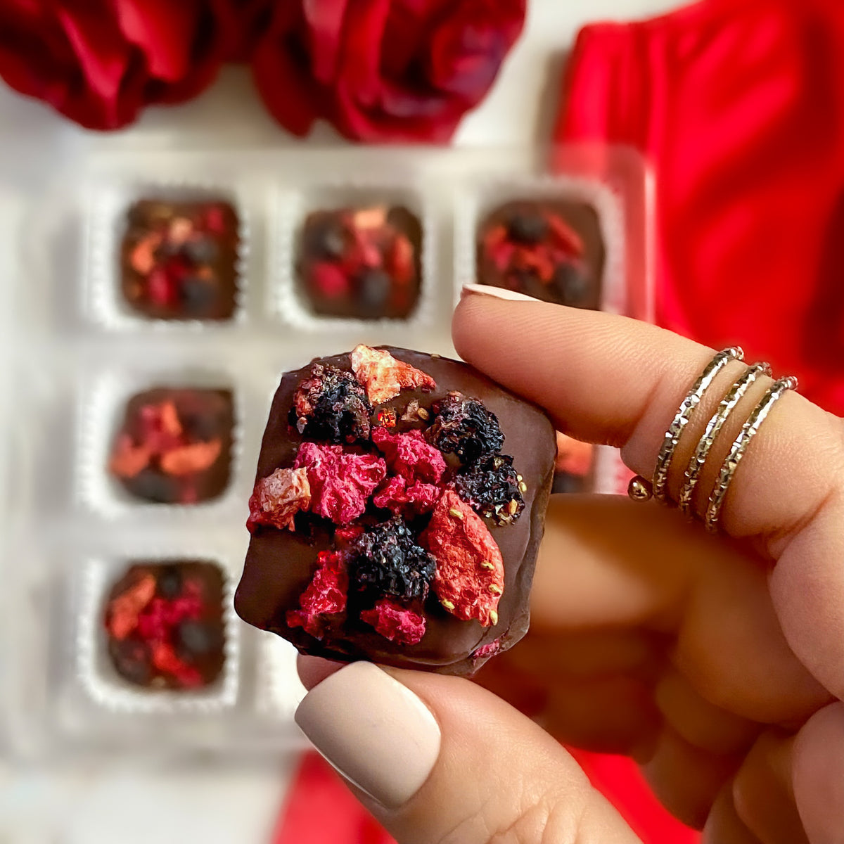 Mixed Berry Chocolate Truffles – Rawmantic Chocolate